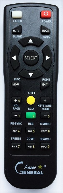GENERAL LASER - special remote control for projectors : REMOTE CONTROL ...
