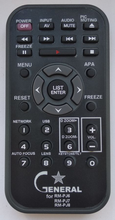 SONY RM-PJ2, RM-PJ5, RM-PJ6, RM-PJ7, RM-PJ8, RM-PJ9 - remote control ...