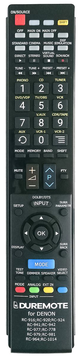 DENON RC-977, RC-978, RC-981 - remote control duplicate - $17.5 ...