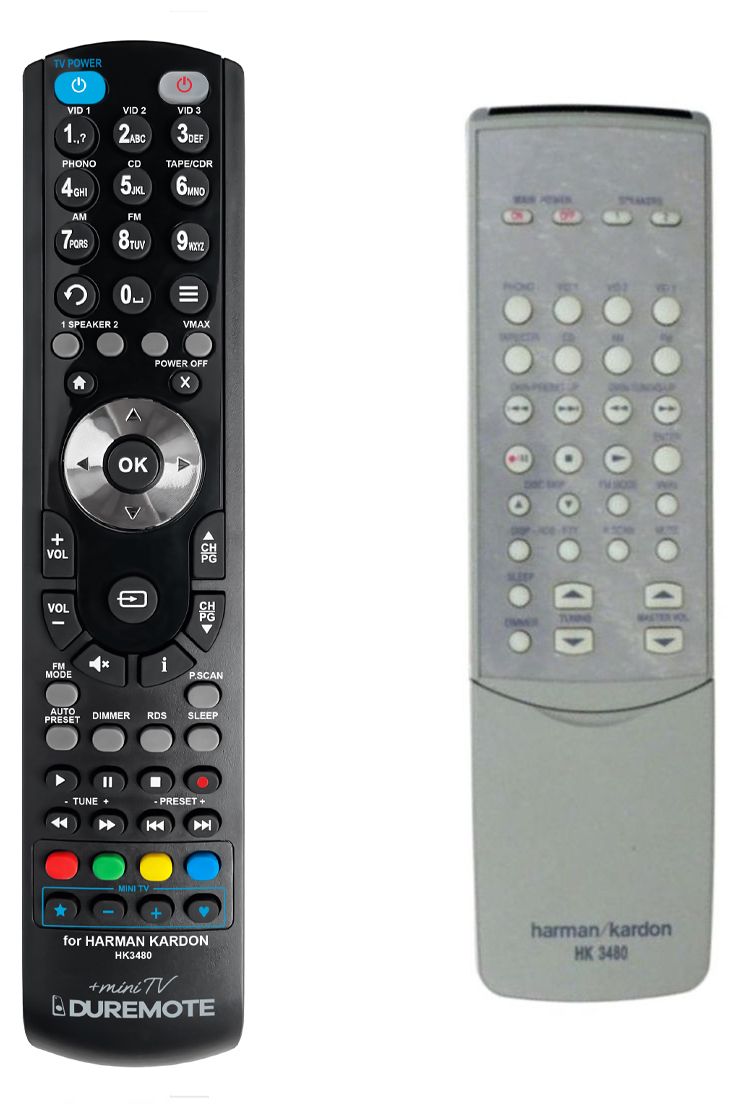 HARMAN KARDON HK-3480 + TV control (mini TV) - remote control duplicate - $16.6 : REMOTE CONTROL ...